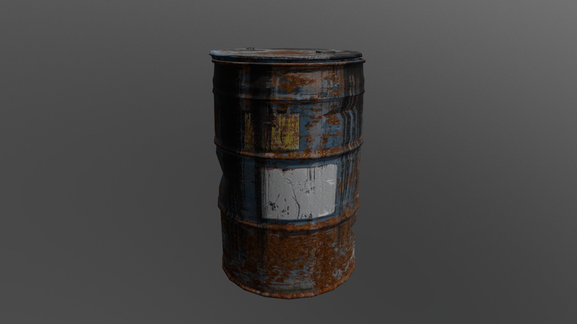 Old and rusty oil barrel - 3D model by EvilXena [48dddf6] - Sketchfab