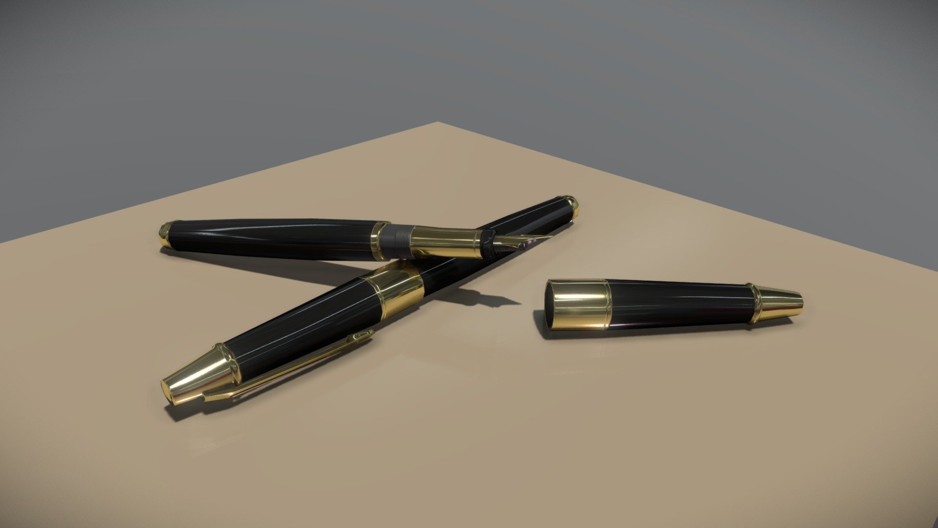 Fountain Pens - Download Free 3D model by Kai Xiang (@kirikom9000 ...