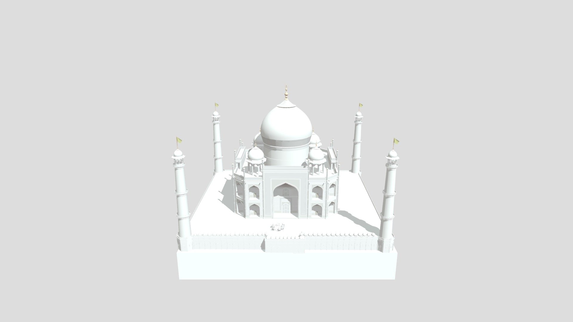 Taj Mahal - 3D model by samsingh29562 [48dfa81] - Sketchfab