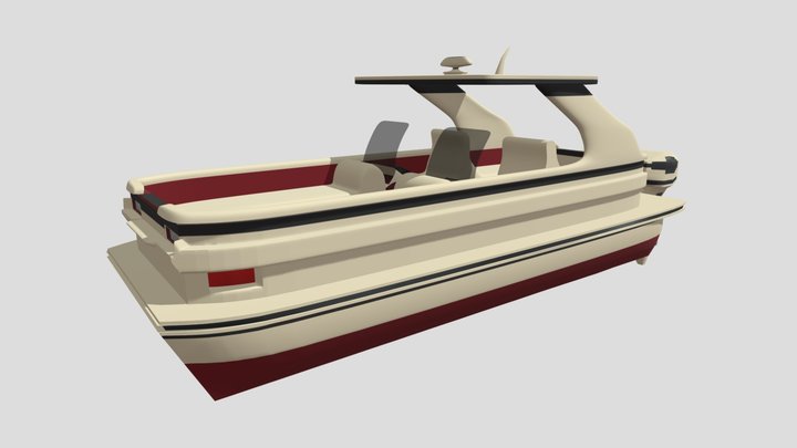 Pontoonboat 3D models - Sketchfab