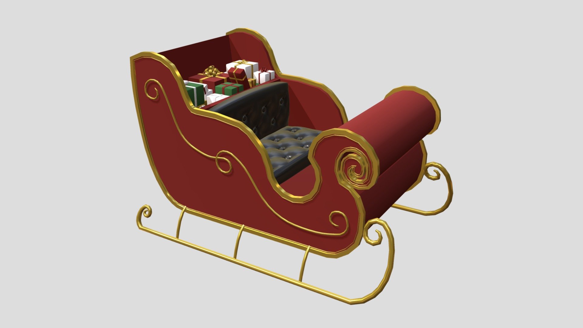 Santa's sleigh - Buy Royalty Free 3D model by ApprenticeRaccoon ...