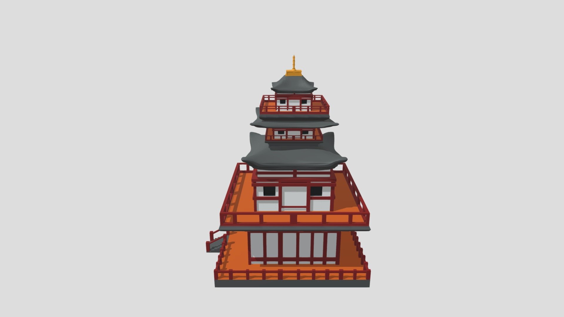 Japanese Tower (PAGODA 塔) - 3D model by Rukasu Loenhorst (@Rukasu9pro ...