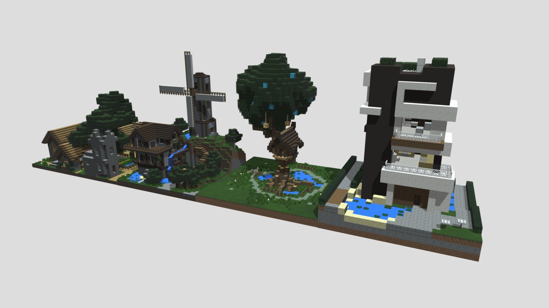Minecraft Neighborhood - Download Free 3D model by CREATRBOI [48f4cac ...