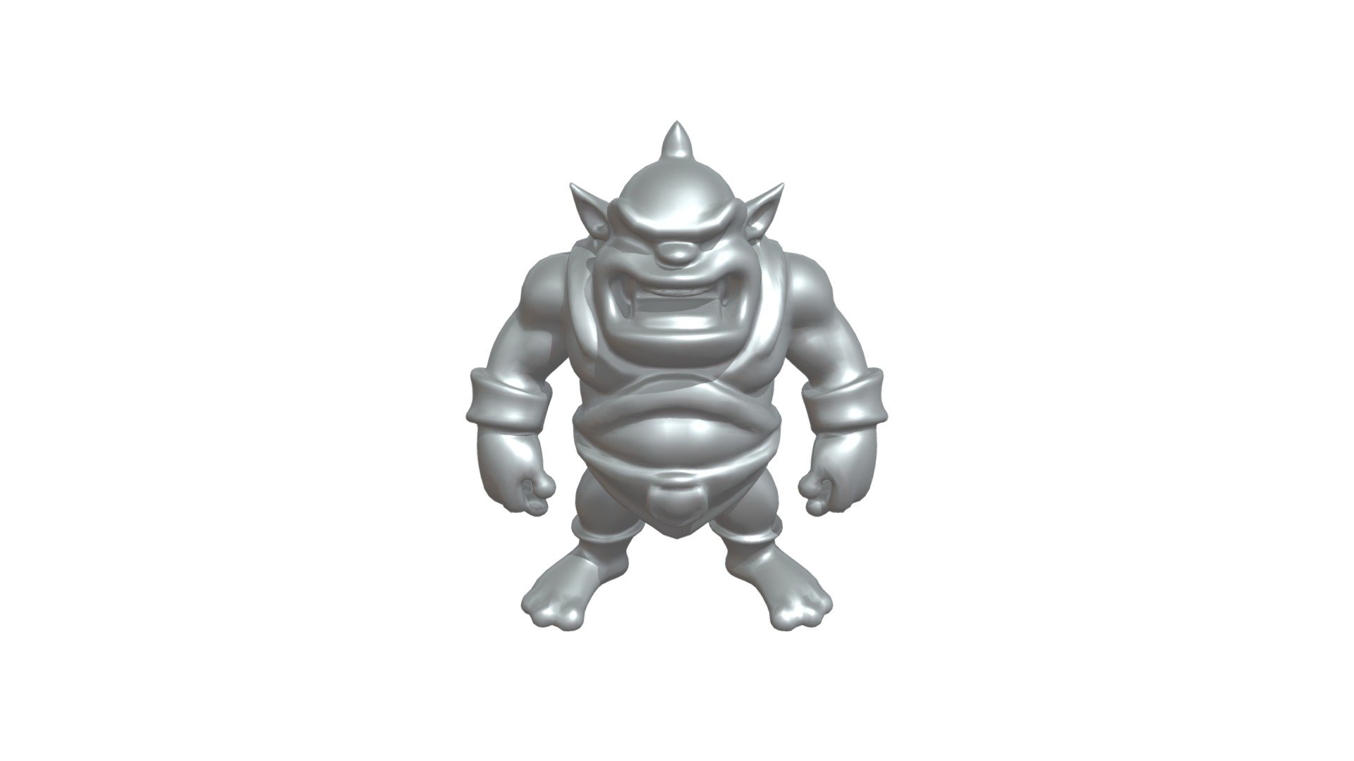 Cartoonish ogre character with muscular build - 3D model by m.a.holowko ...