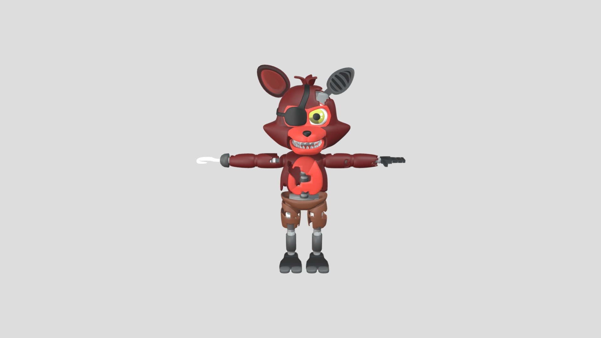 Fnaf-world-adventure-withered-foxy - 3D model by fnaffan ...