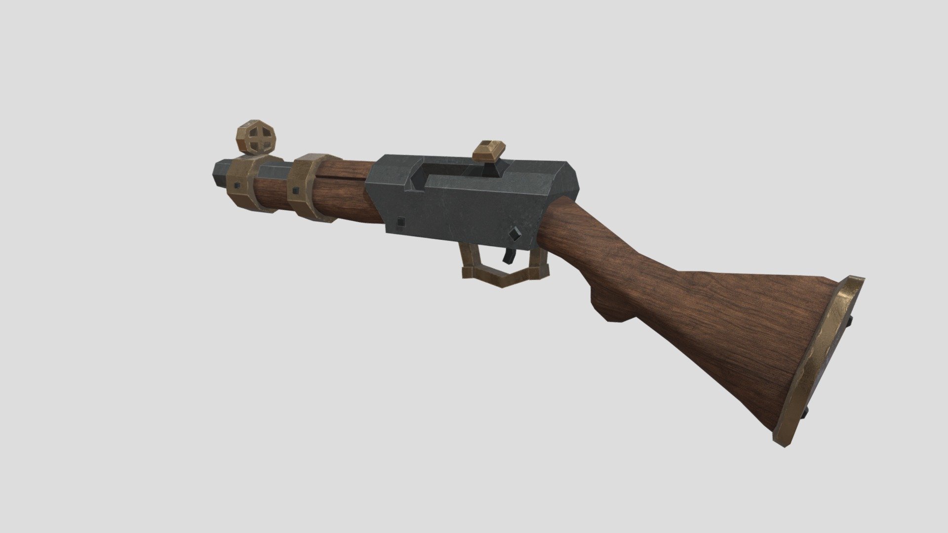 Blocky Rifle - 3D model by Zeldrin [48fd3fb] - Sketchfab