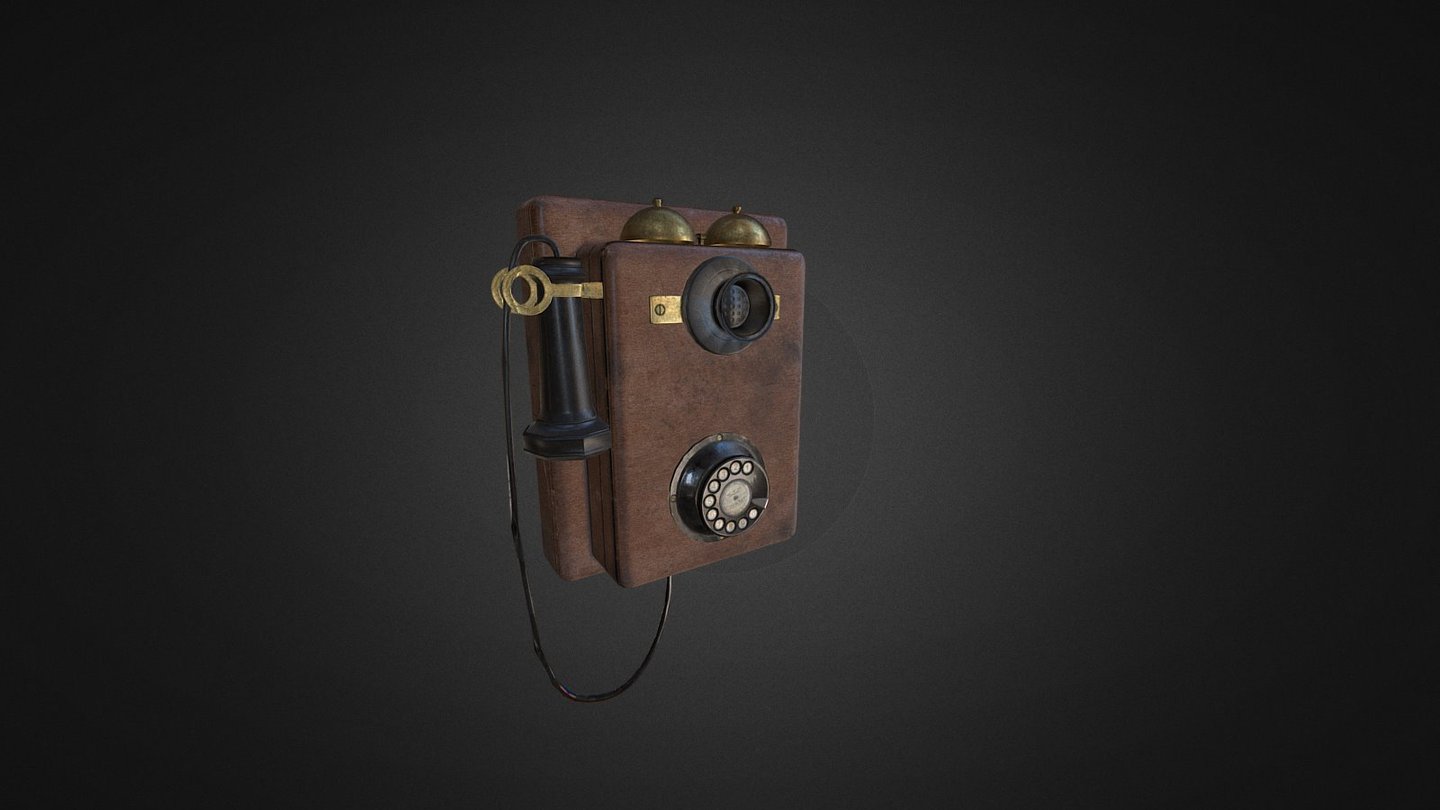 Old Vintage Phone_pbr - 3D model by Salex [48ff195] - Sketchfab