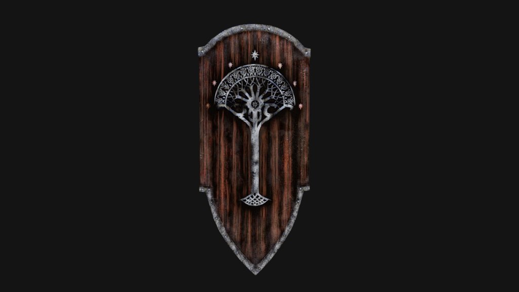 Second Age Gondorian Shield - 3D model by Rob Allen (@roba) [490216c ...