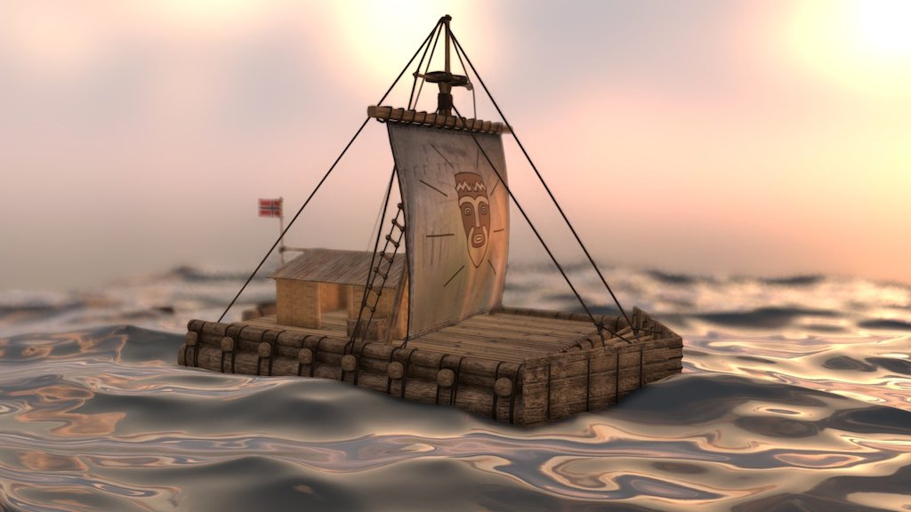 Kon-Tiki - 3D model by Helsingin Sanomat (@hsdata) [49047e5] - Sketchfab