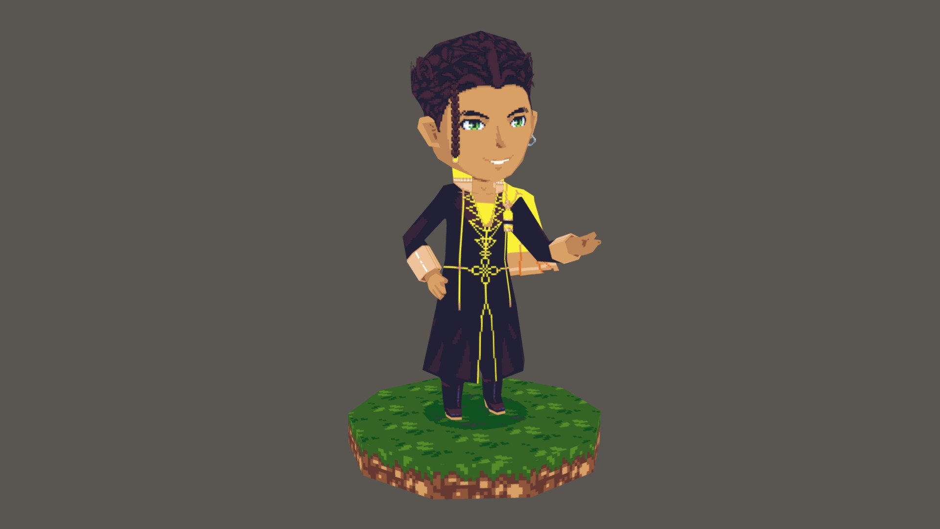 Claude - Lowpoly Pixelart - 3D model by Lyud (@LyudS) [4904bb5] - Sketchfab