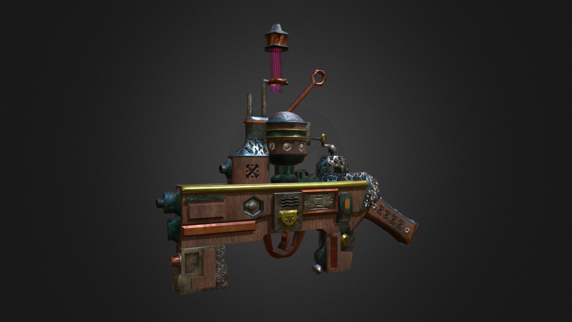 steampunk gun 1 - 3D model by e-restrepo1114 (@EmanuelRestrepoVelez ...