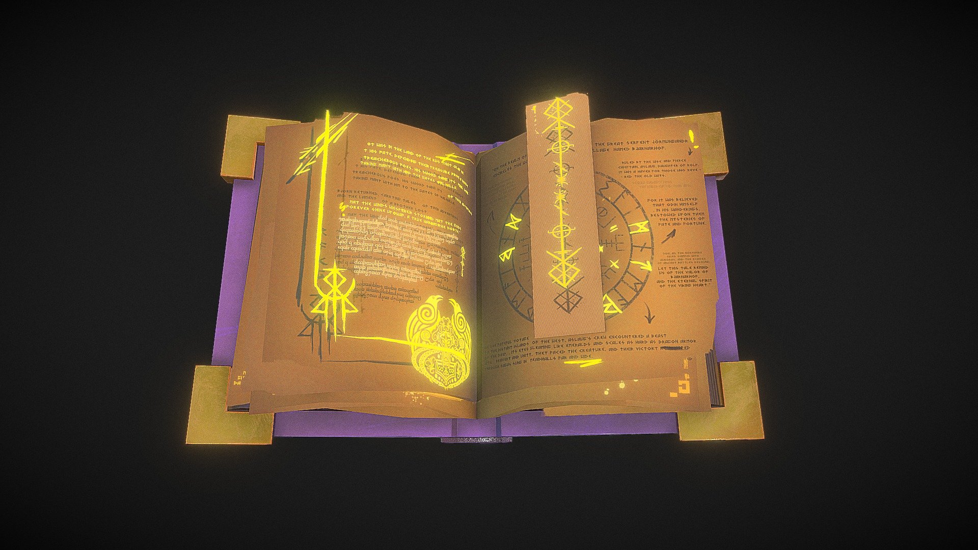 Book of Runes | | Odin's Hidden Grimoire - Download Free 3D model by ...