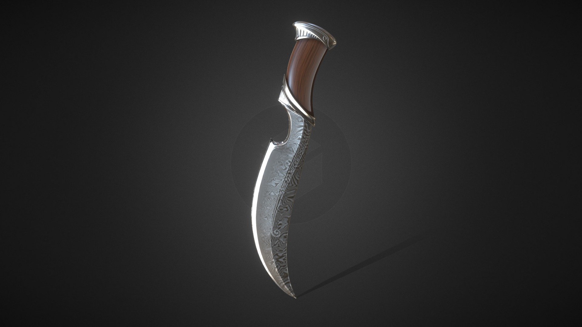 Damascus Dagger - lord of the rings - HighPoly - Download Free 3D model ...