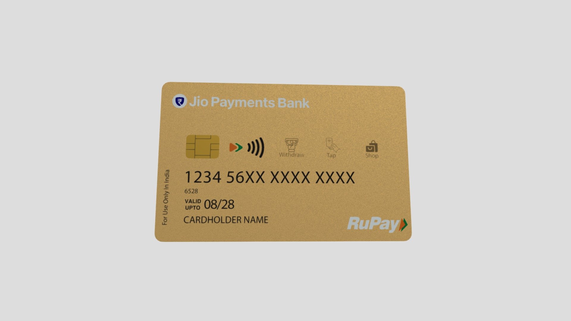 Jio Rupay Classic Debit Card - 3D model by sainiharsh491 [490e30b ...