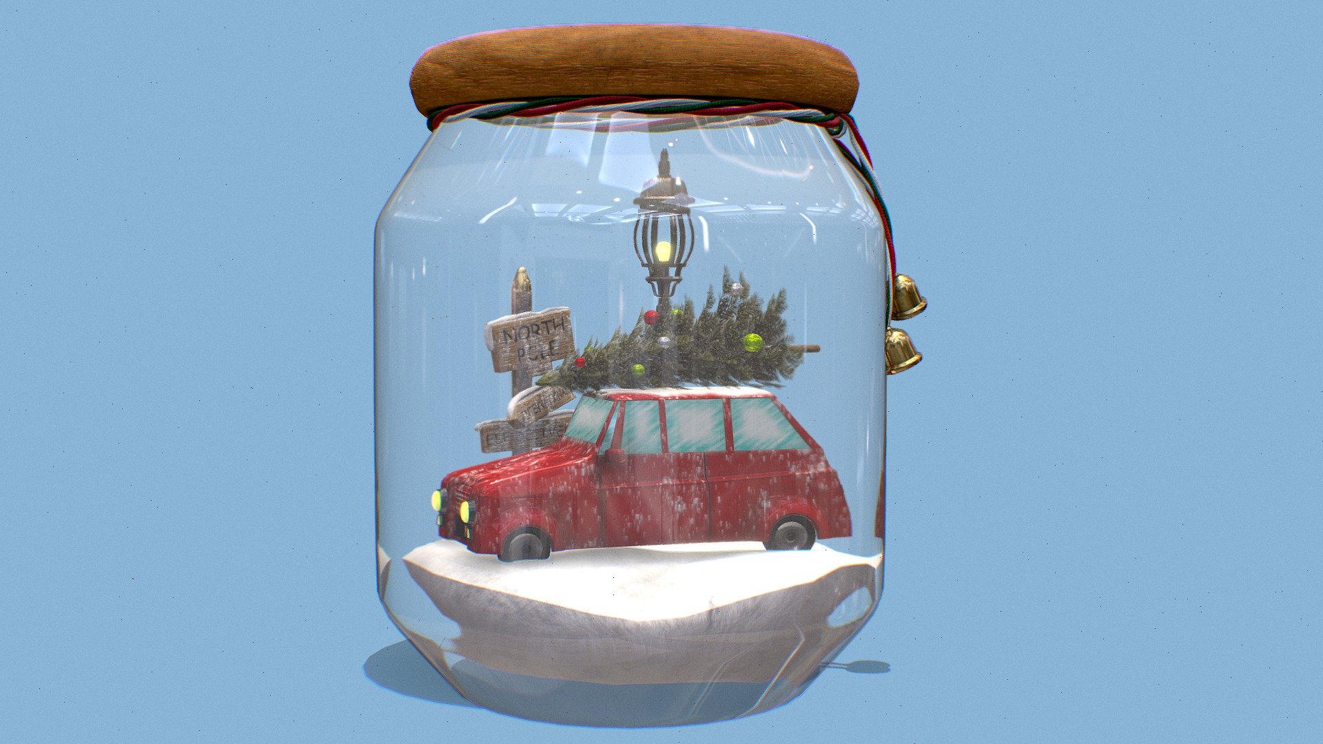 Festive Car in a Jar - Download Free 3D model by arloopa [49171ef ...