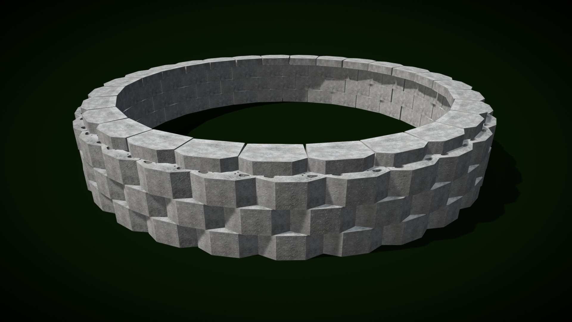 Keystone concrete blocks ring - Buy Royalty Free 3D model by Crea ...