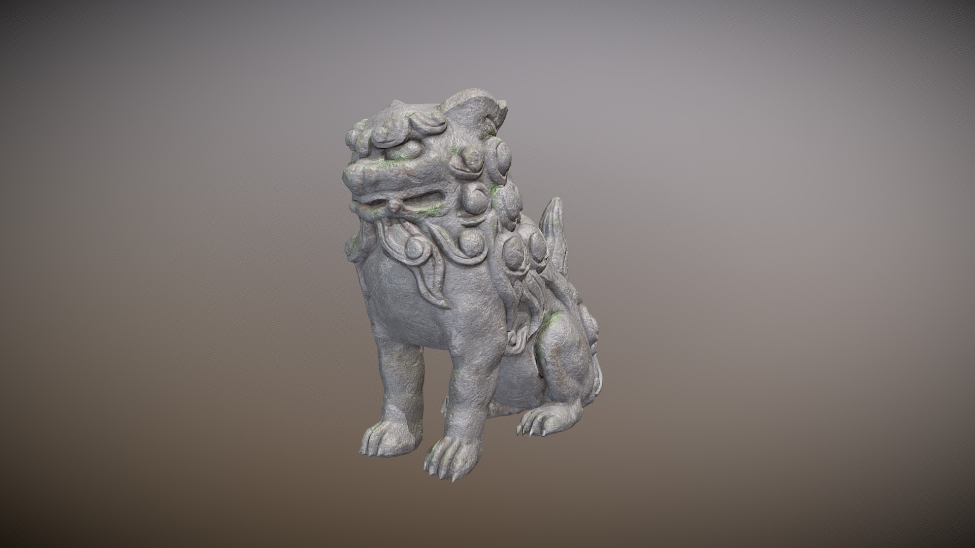 Stone Dog Statue - 3D model by rexliang [491c8da] - Sketchfab