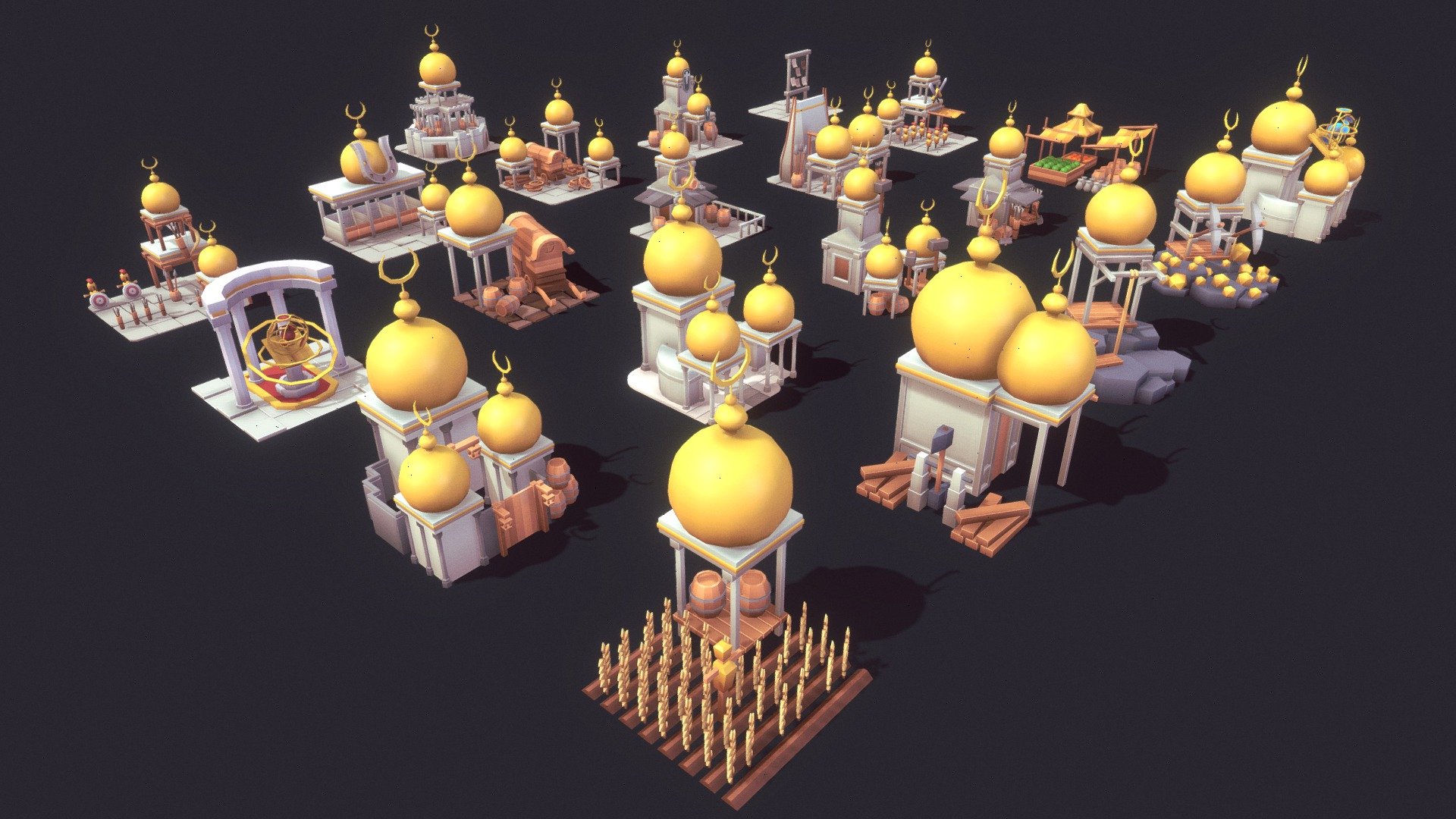RTS Building Set 04 - Buy Royalty Free 3D model by LowPolyBoy [4920f7a ...