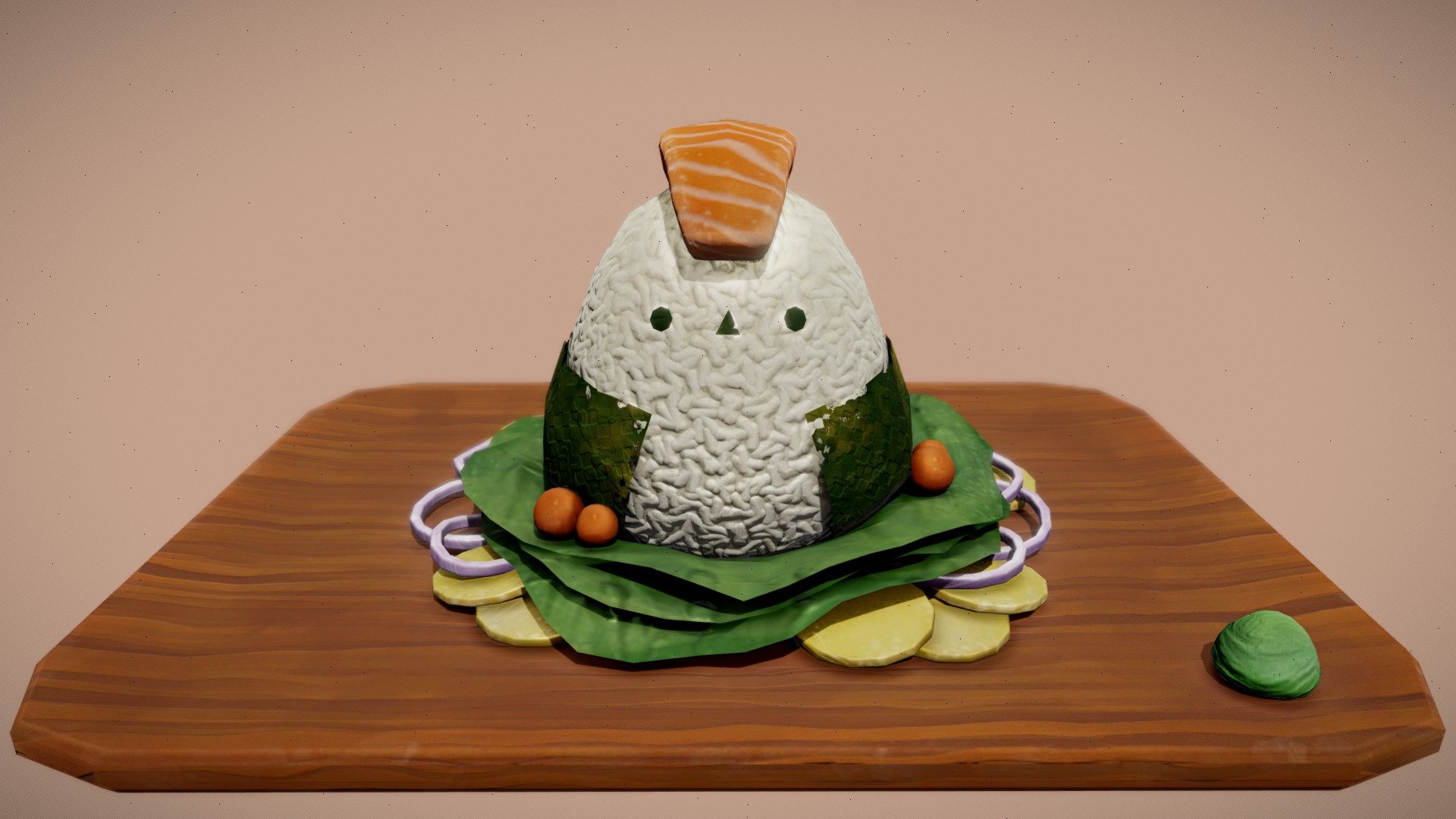 Yankee Onigiri Bird - 3D model by GwynethE [4921802] - Sketchfab