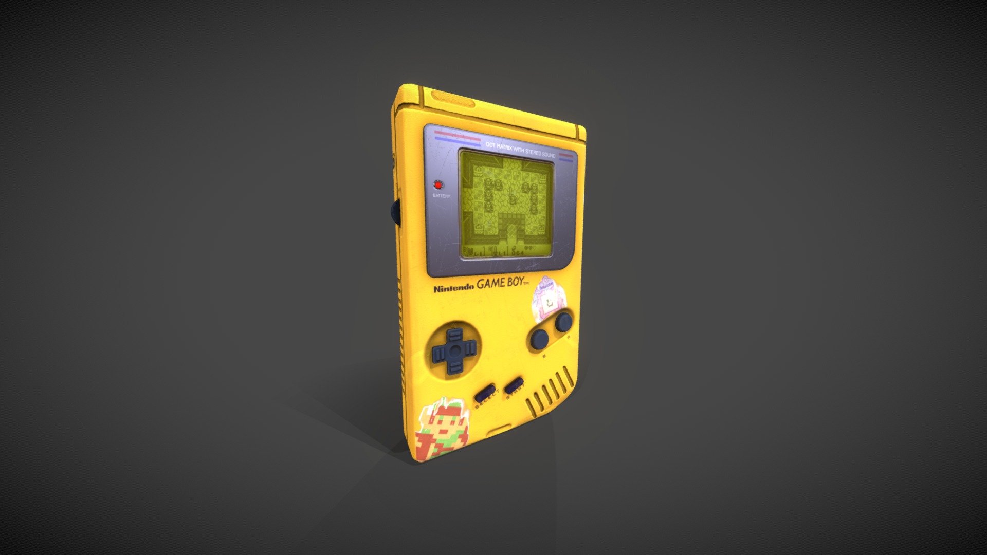Gameboy Classic, Yellow Variant - 3D model by Abbey Carter ...