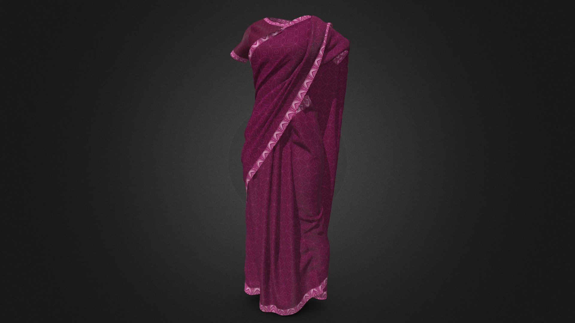 Traditional Cloth : Saree for Games - Buy Royalty Free 3D model by ...