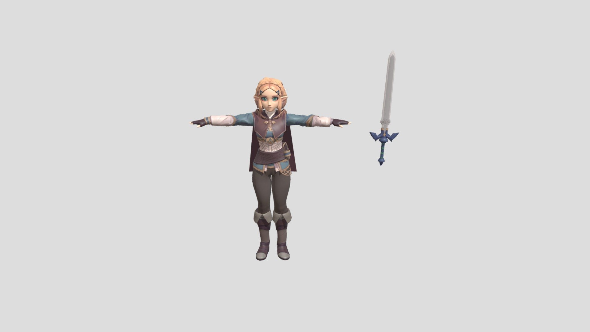 Breath of the Wild Zelda - Download Free 3D model by dwall8611 [49267d9 ...