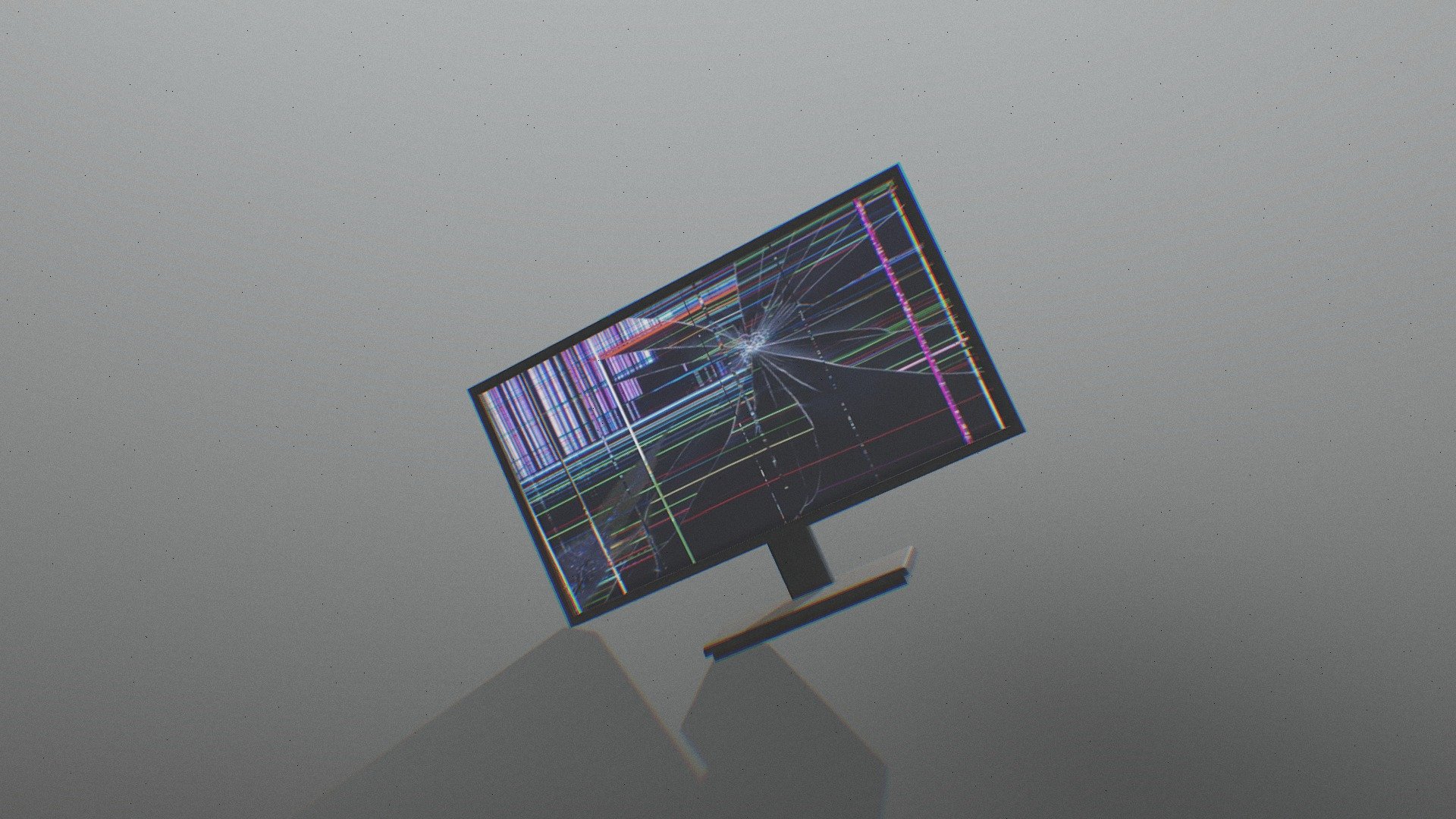 Broken Monitor - Download Free 3D model by elmaryandi [492851c] - Sketchfab