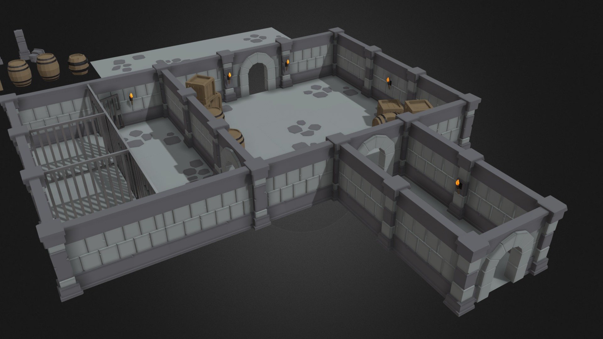 Modular Dungeon - Download Free 3D model by z.wojcieszka [493078a] - Sketchfab