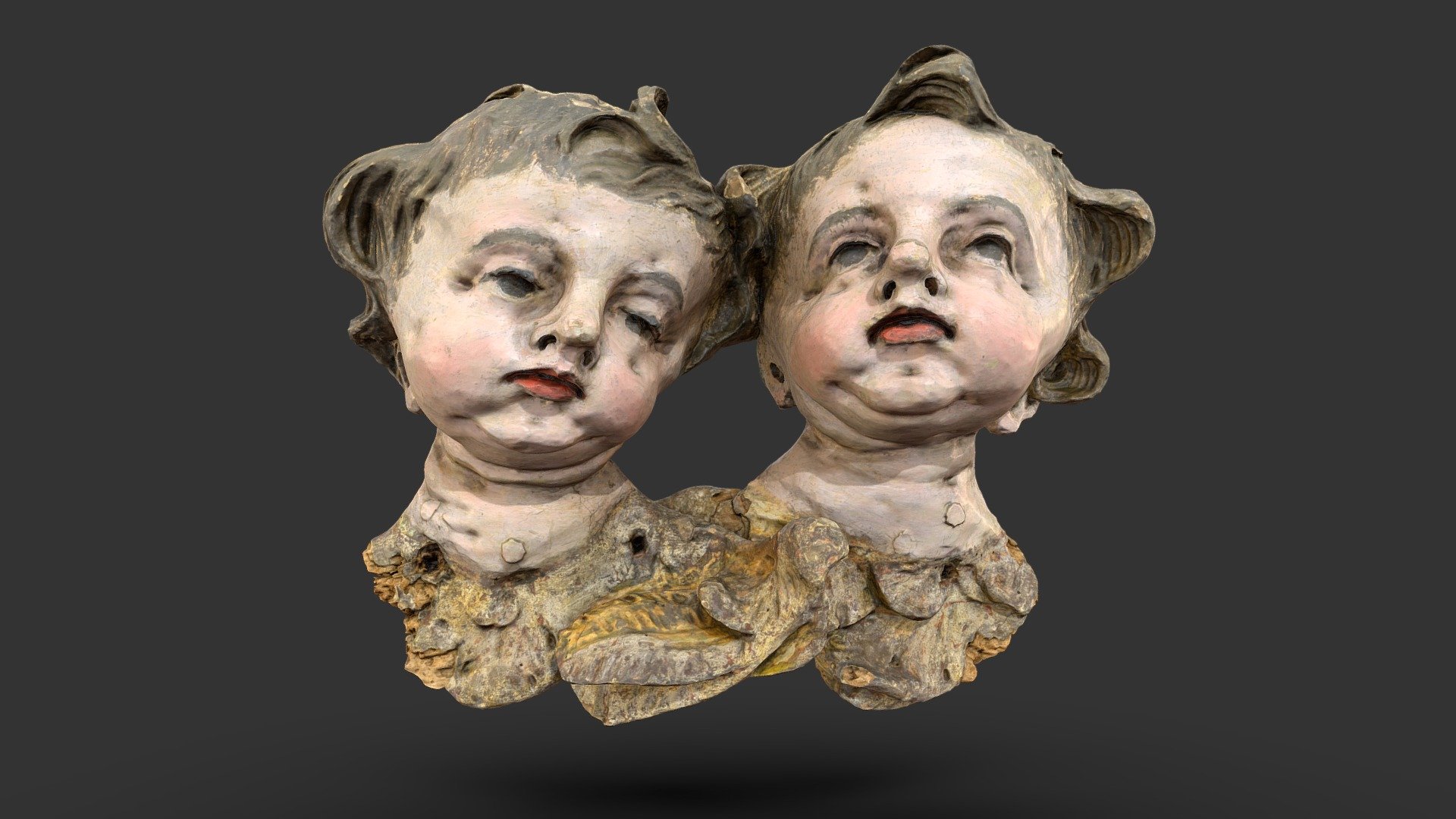 Two Paired Angel Heads - 3D model by MyFutureHeritage [493288d] - Sketchfab
