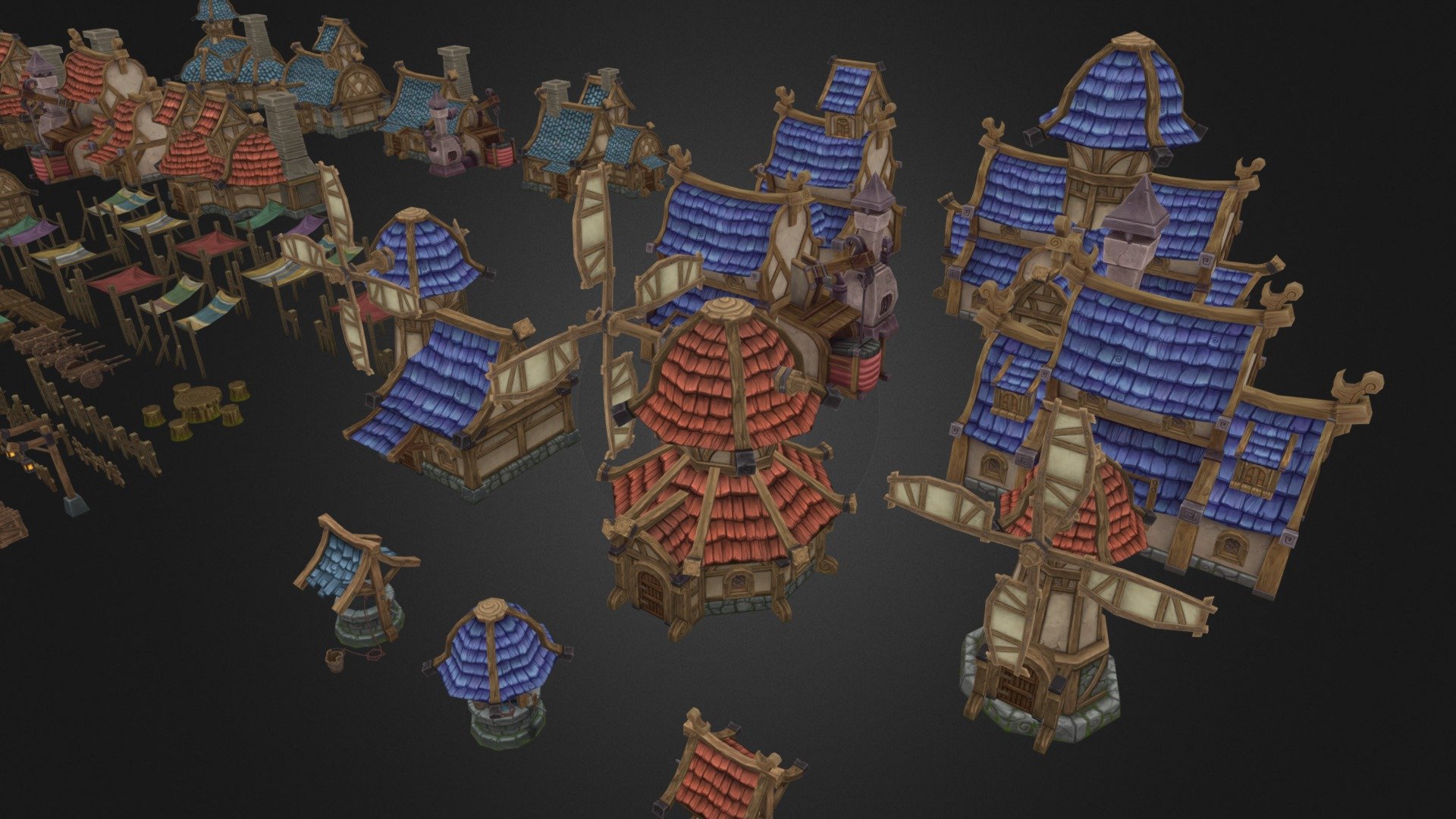 Fantasy Village Environment - Buy Royalty Free 3D model by 3dfancy ...