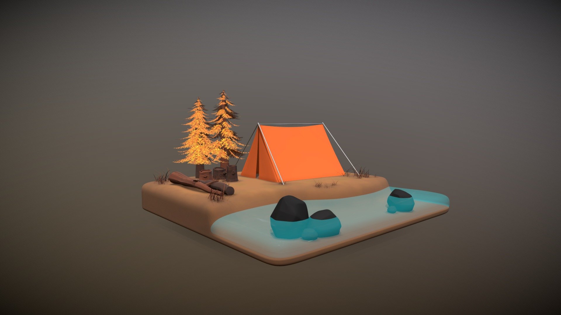 Camping Site - 3D model by Gabriela Alexander Putri ...