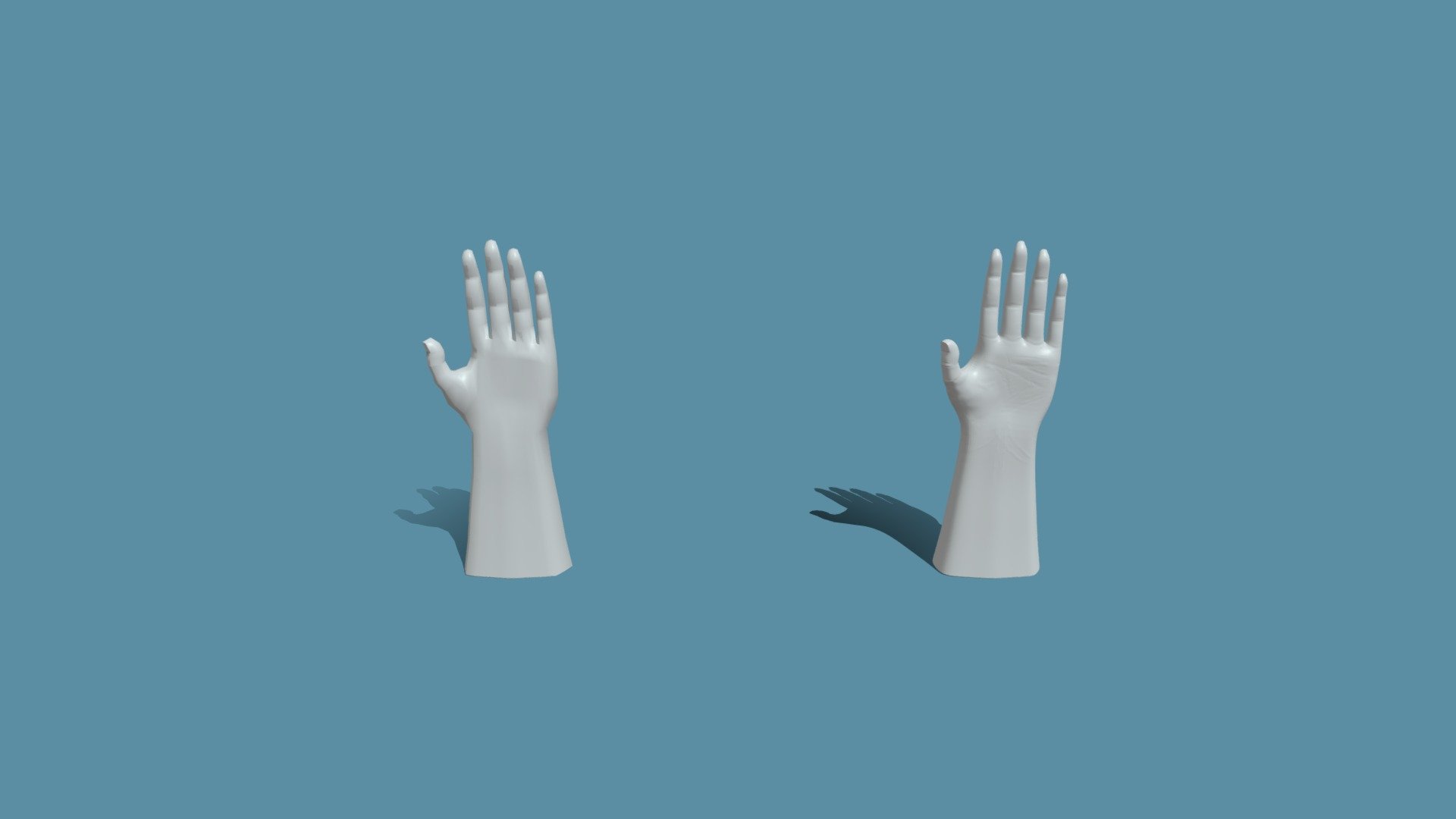 Low Poly(with animation) hand and High Poly hand - Download Free 3D ...
