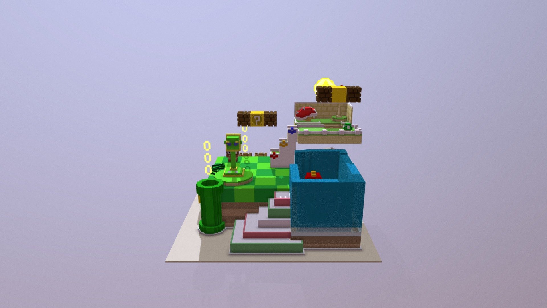 Projet 1 ; Mario Land - 3D model by beloti [4944a78] - Sketchfab