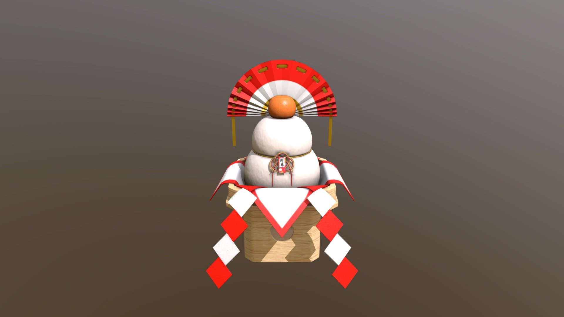 Kagami mochi - 3D model by Abigail Palomares (@pandaryoshka) [49489b8] - Sketchfab