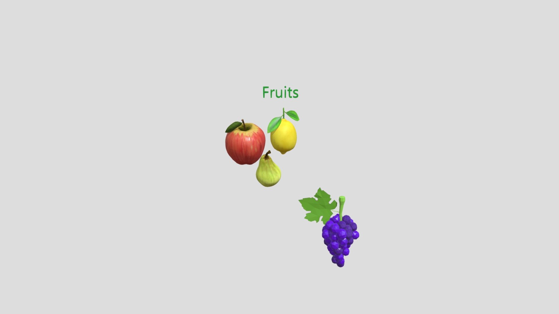 Let's learn the Fruits - 3D model by Fernanda Torres (@reachelshinayt ...