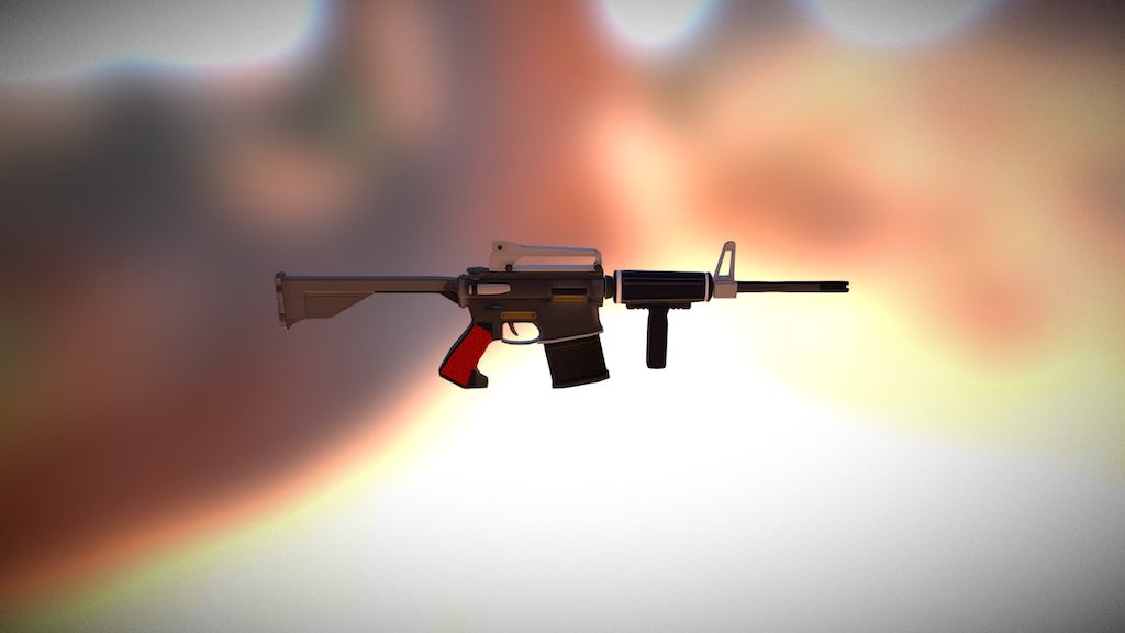 Modern Rifle M4 Low Poly - 3D model by insanerules [494a86b] - Sketchfab