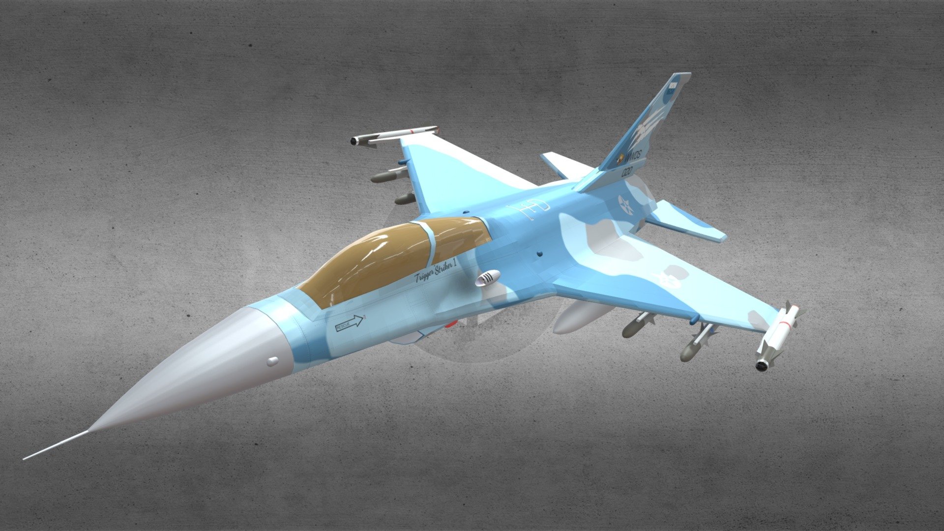 General Dynamics F16 - 3D model by Jamie White (@whitedesigns) [494c1a1] - Sketchfab