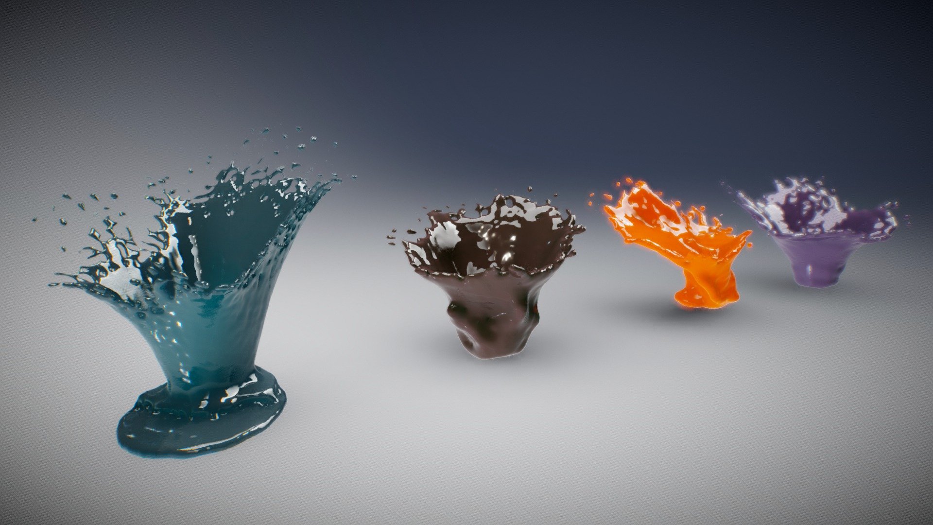 RANDOM FLUID SPLASH SET 5 - Buy Royalty Free 3D model by UJJWAL CHAUHAN ...