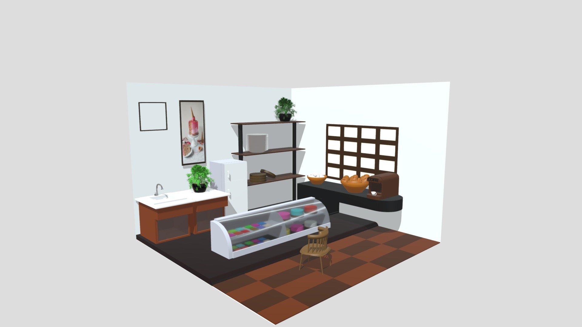 cake shop (room) - Download Free 3D model by youalkareem [494eb43 ...