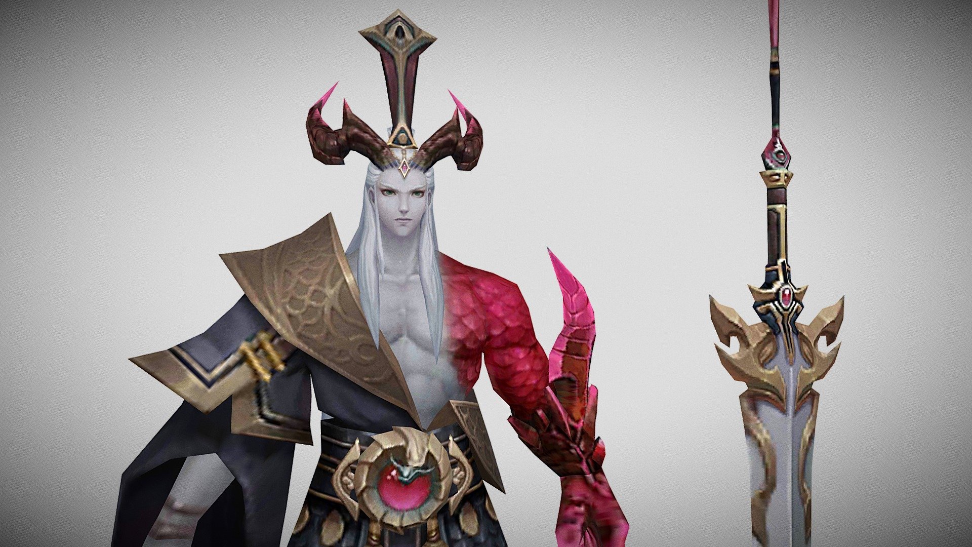 Lowpoly game boss with Sword - 3D model by Khyoocumber [49508f3 ...