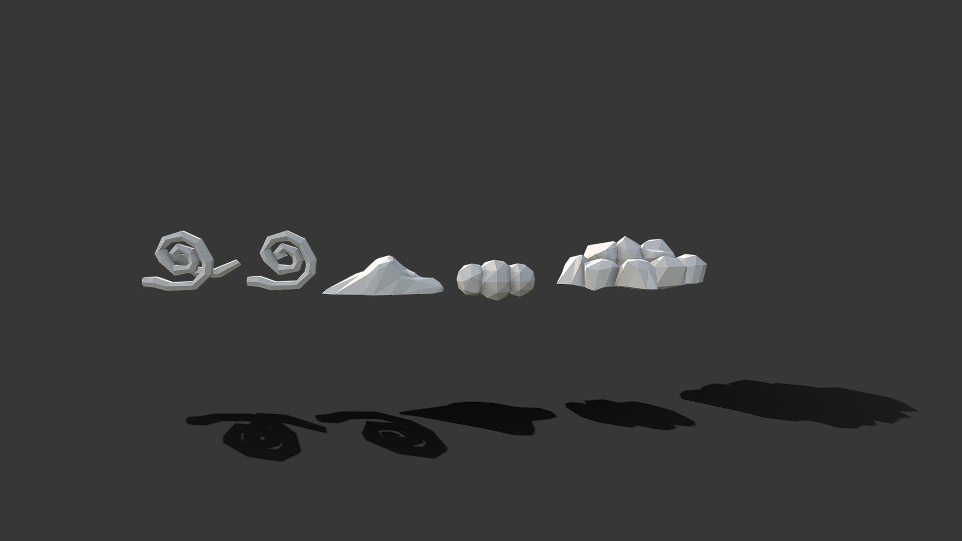 Low Poly Clouds - Download Free 3D model by TetsuoTetsuo [4953ab9 ...