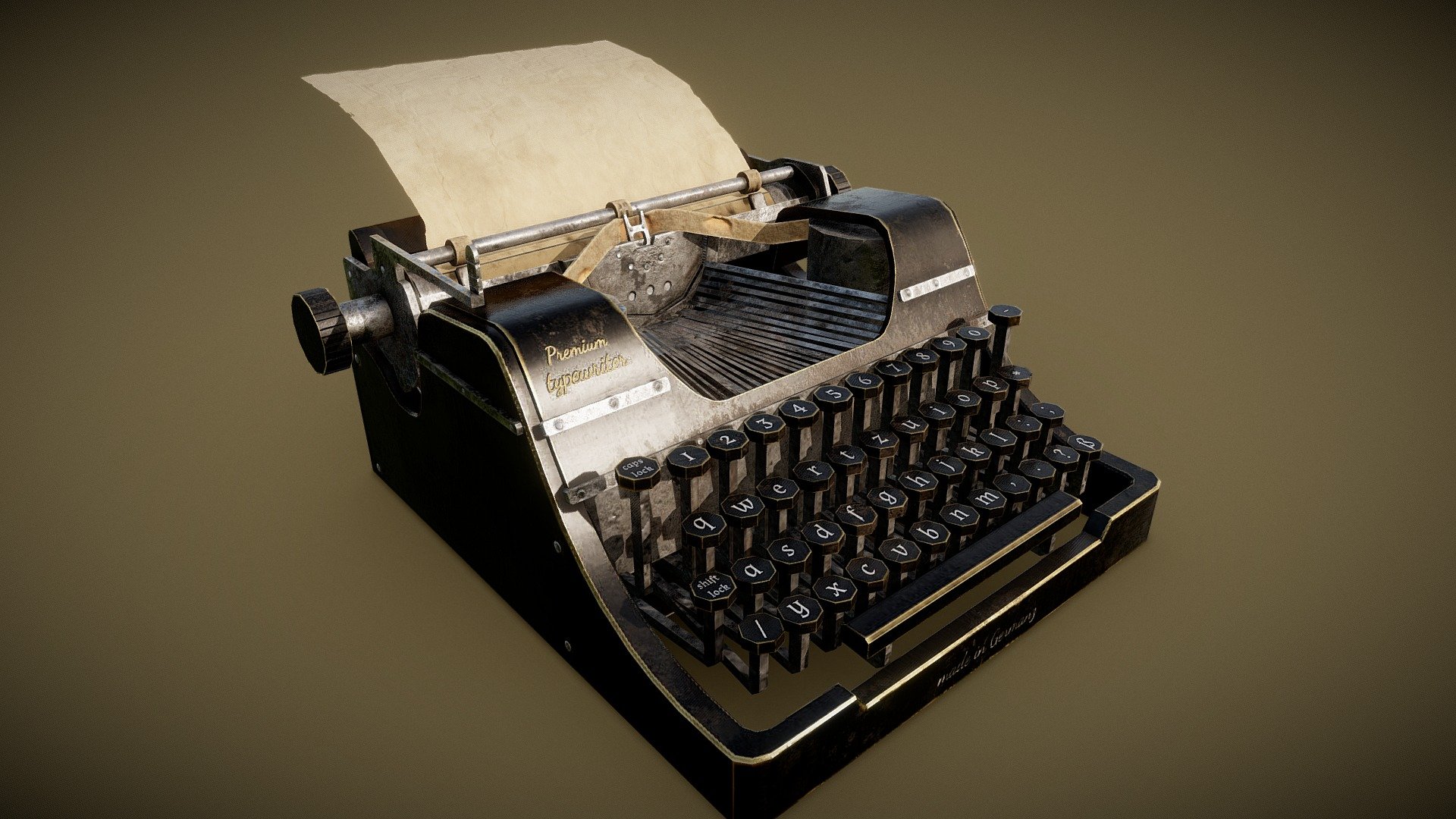 Typewriter - Download Free 3D model by landout [4954fbf] - Sketchfab