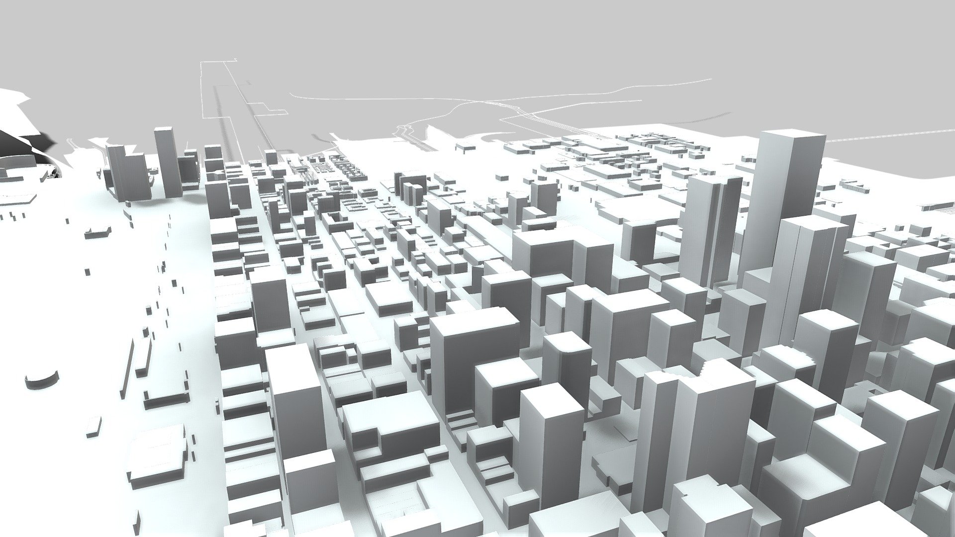 Chicago Cityscape Wireframe and Block Map - Download Free 3D model by ...
