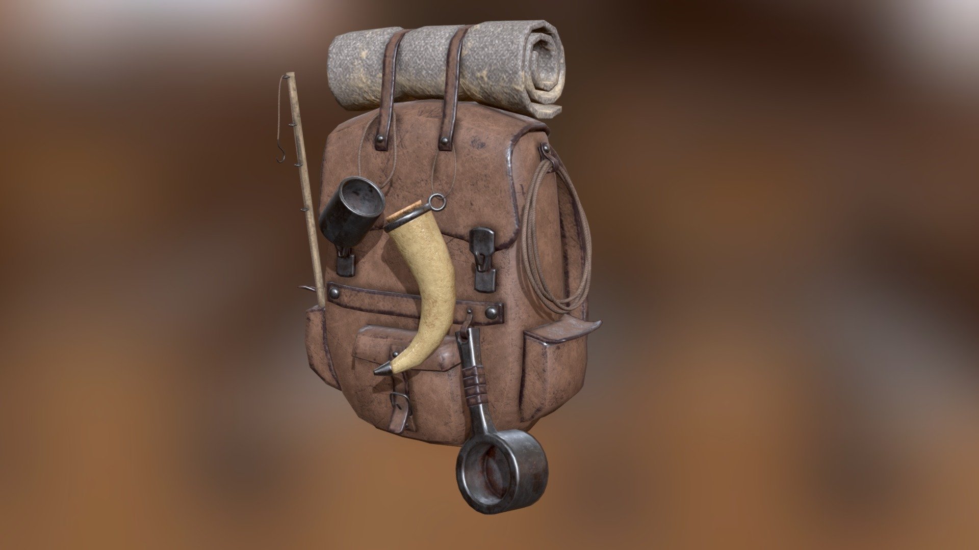 Fantasy Backpack - 3D model by Growell [495bb10] - Sketchfab