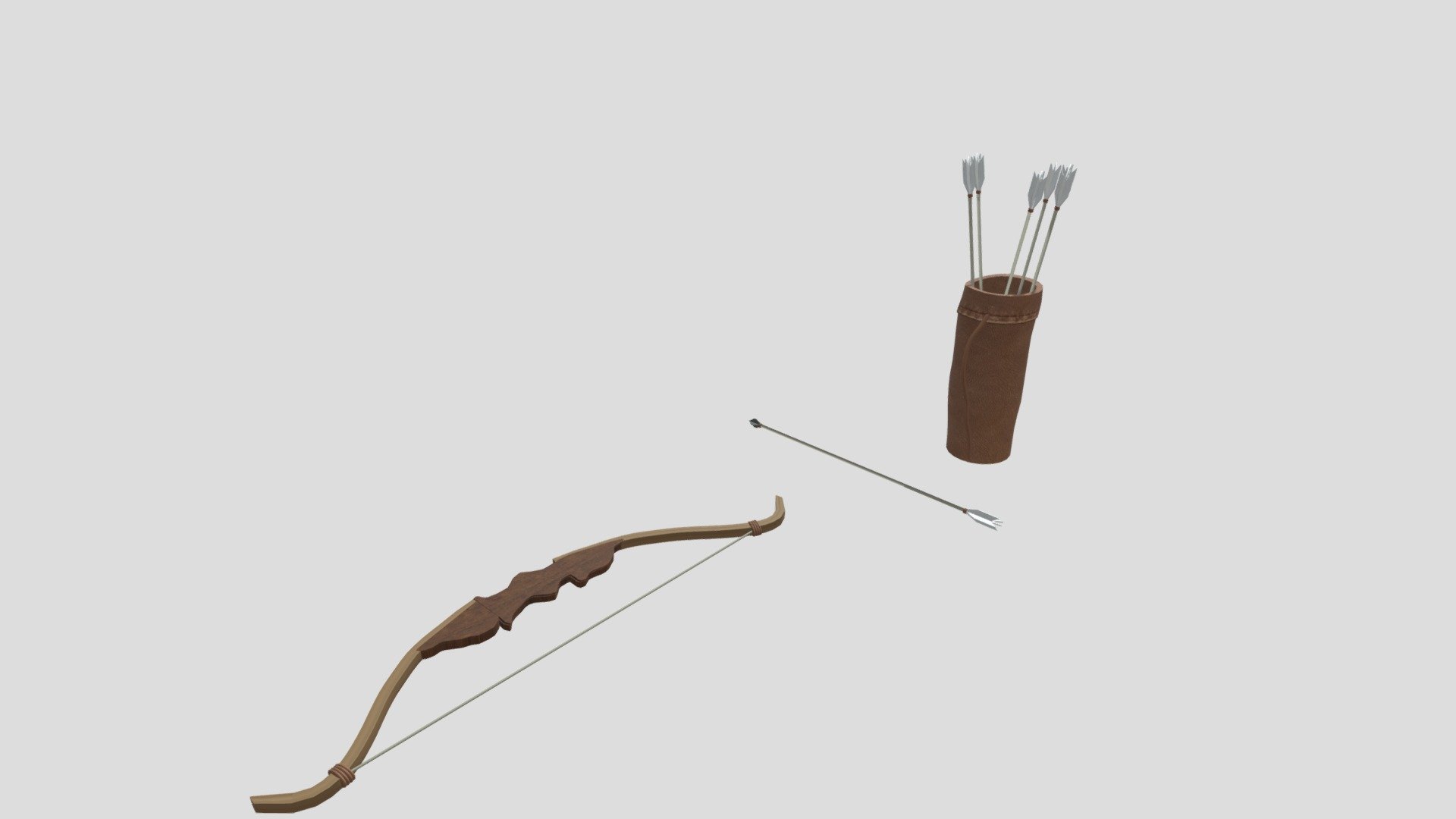 Bow&arrow - Download Free 3D model by paulinamarengo [495cee4] - Sketchfab