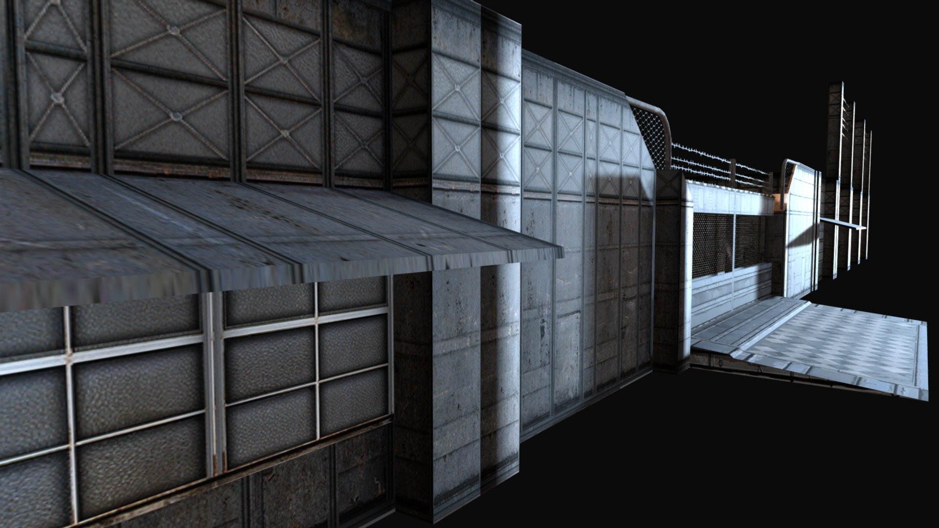 Military Buildings, Modular Kit Low poly - Download Free 3D model by ...