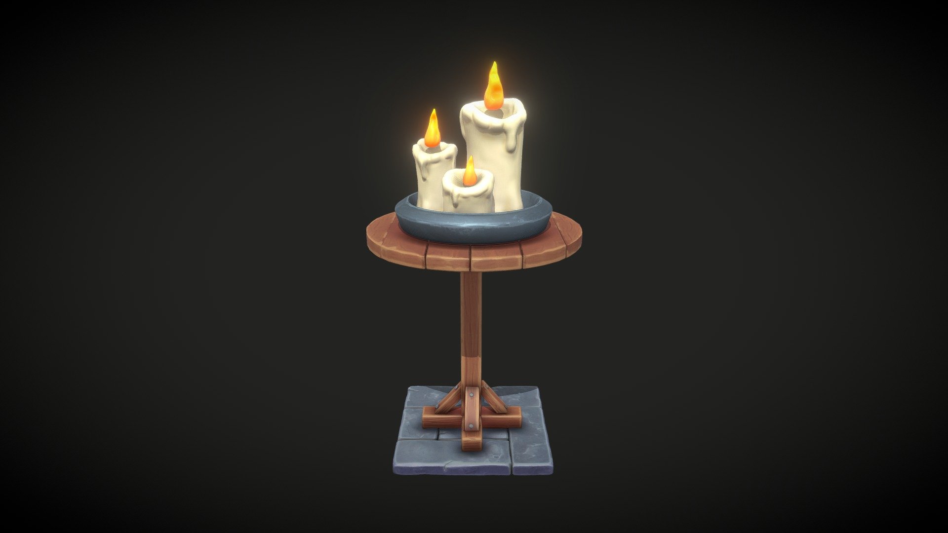 Stylized Candle Table - 3D model by daniellemk (@danielle12) [4964619 ...