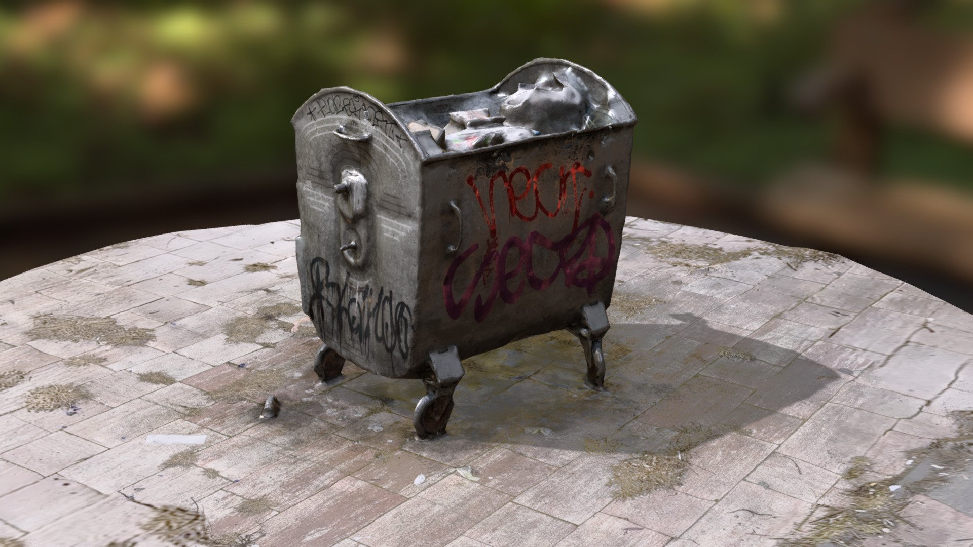 Trash can in Kyiv, Mukilsko-Slobidska street - 3D model by silverslava ...