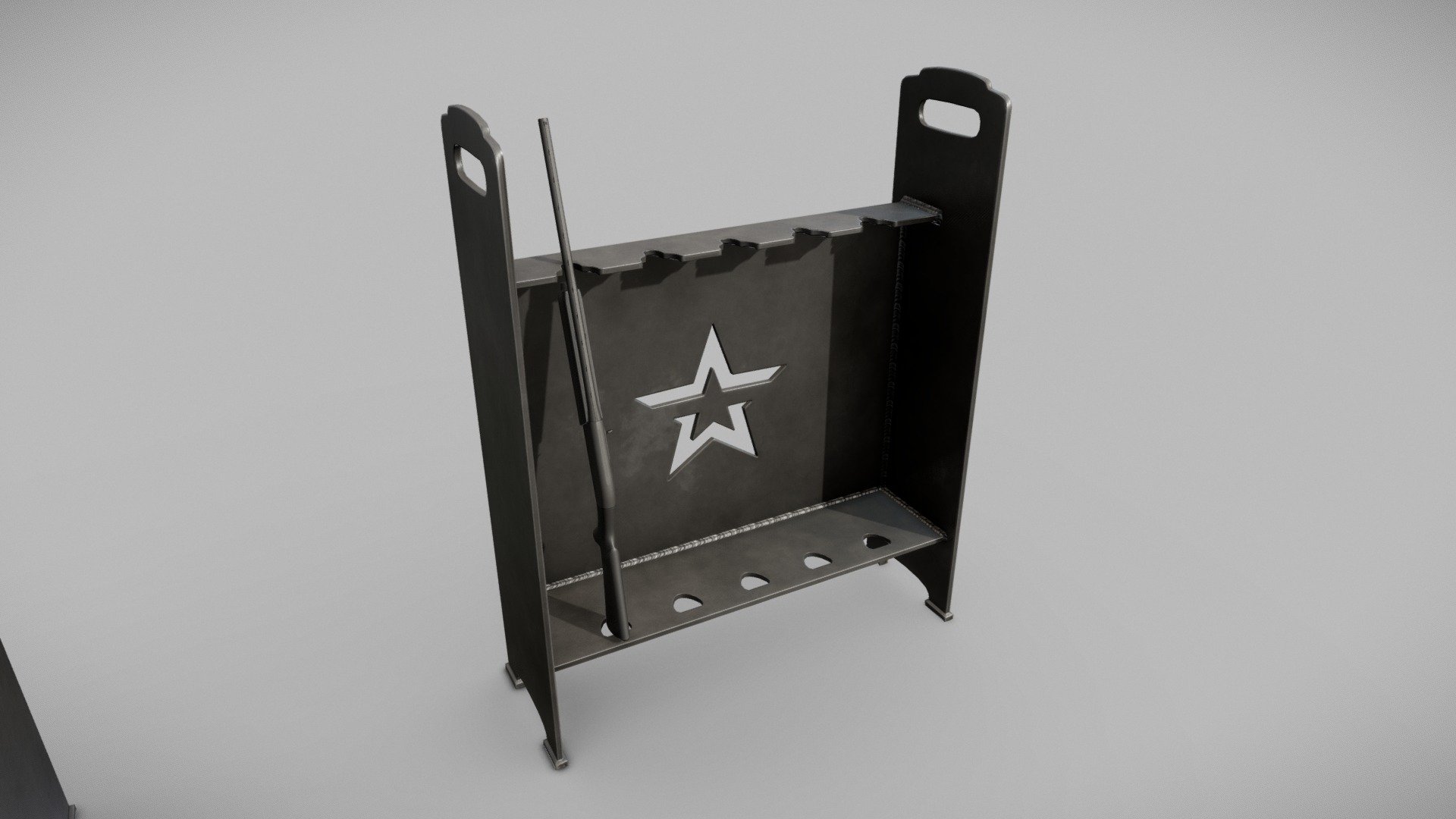 Metal Gun Rack - 3D model by day9 [4968532] - Sketchfab