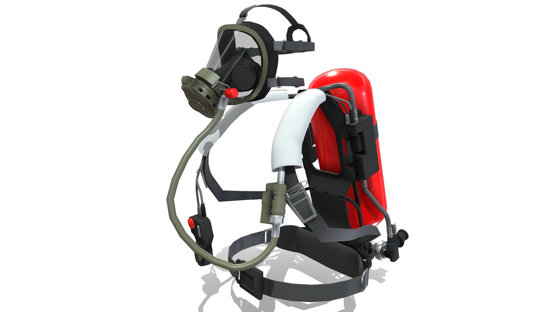 Breather / SCBA / Breathing Apparatus - Buy Royalty Free 3D model by ...